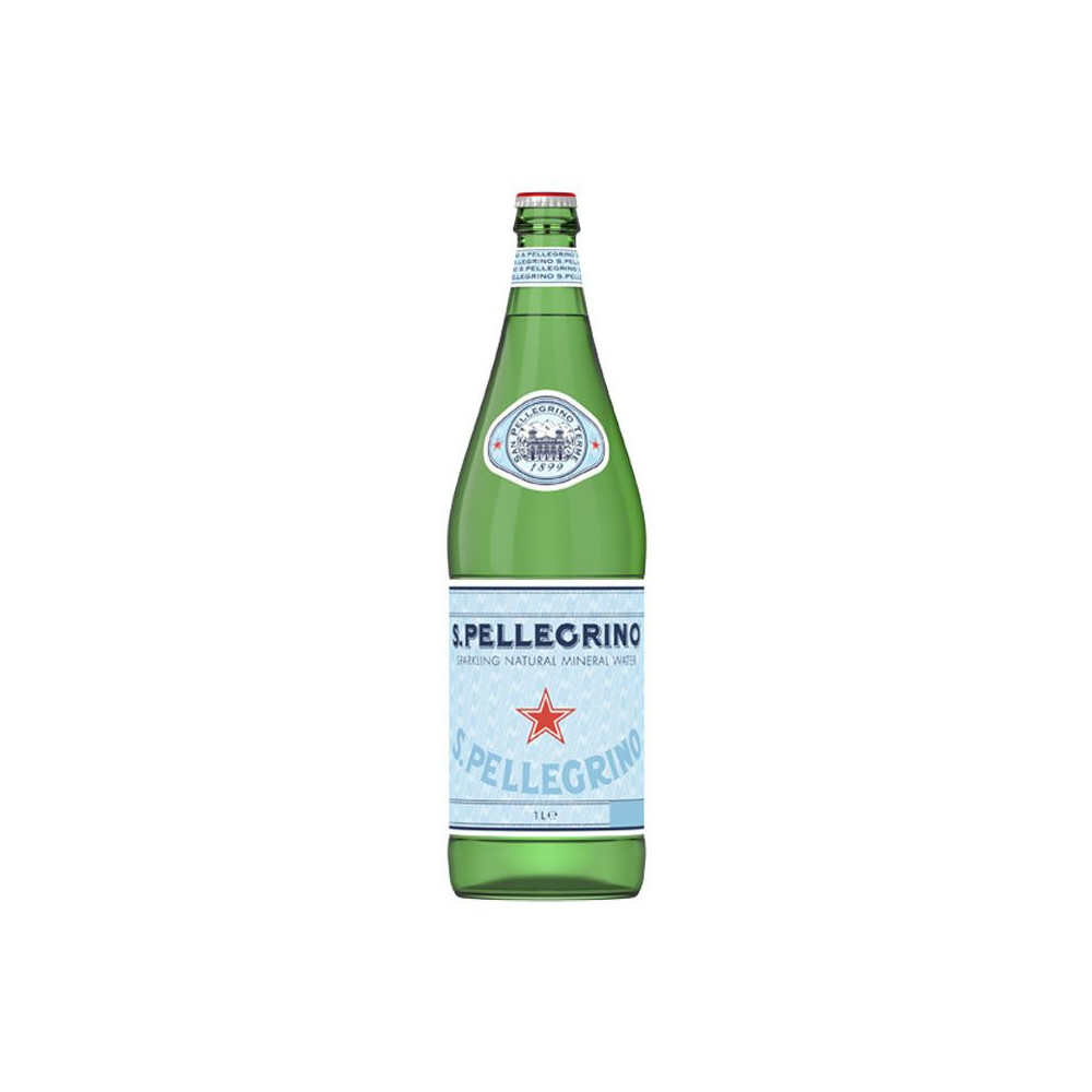 Buy San Pellegrino Sparkling Water 1L Glass, 12 Pack - eZkrt UAE